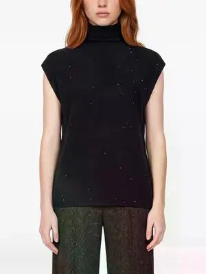 Antonelli Firenze Crystal-embellished Roll-neck Sweater