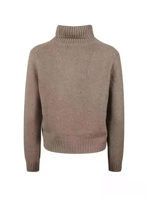 BEYOU Ribbed Roll-neck Sweater