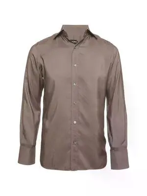 TOM FORD Camicia Silk Shirt - Brown