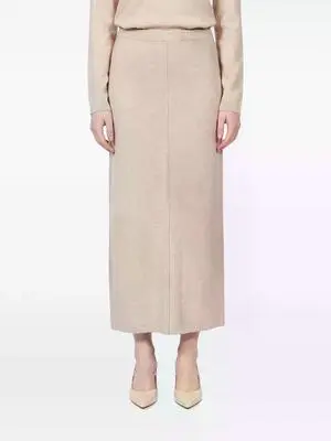 Antonelli Firenze Florida Ribbed-trim Pencil Skirt - Neutrals