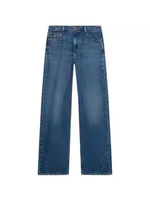 Guest In Residence Seam-detail Wide-leg Jeans - Blue