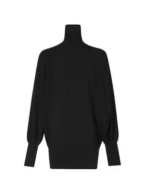 DARKPARK High-neck Batwing-sleeve Top - Black
