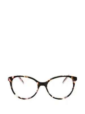 LEVI'S Tortoiseshell-effect Round-frame Glasses - Brown