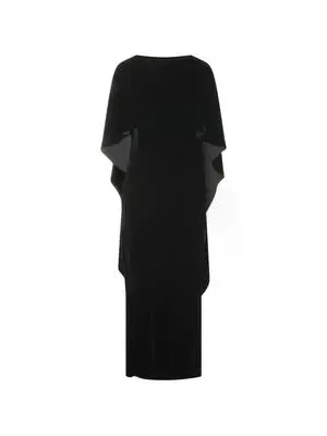 Alberta Ferretti Cape-detail Cut-out Gown - Black
