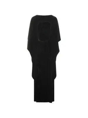 Alberta Ferretti Cape-detail Cut-out Gown