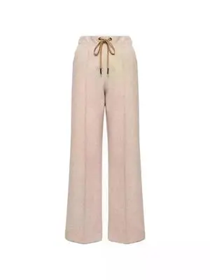 Moncler Drawstring Pintuck-detail Track Pants - Neutrals