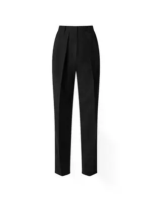IL VOLO Pleated Silk Trousers - Black