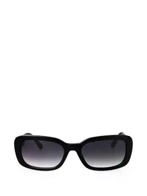 Marc Jacobs Logo-plaque Rectangle-frame Sunglasses - Black