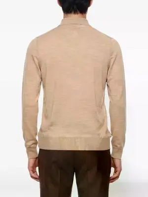 LARDINI Long-sleeve Knitted Polo Shirt