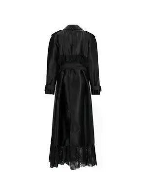 Giuseppe Di Morabito Lace-trim Pinstripe Trench Coat