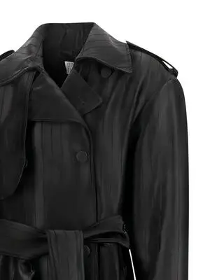 Giuseppe Di Morabito Lace-trim Pinstripe Trench Coat