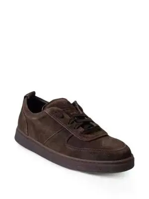 CALCE Suede Panelled Low-top Sneakers