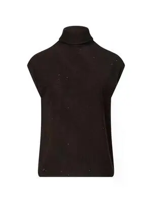 Antonelli Firenze Garfagnana Sequin-embellished Roll-neck Sweater - Brown