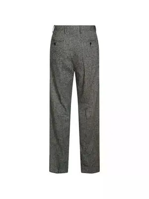 LARDINI Pleated Herringbone Trousers