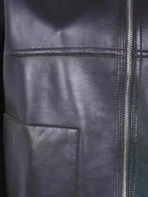 THE JACKIE LEATHERS Reversible Zip-up Leather Jacket