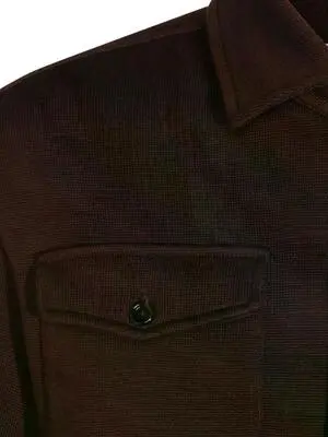 LARDINI Spread-collar Button-up Shirt Jacket