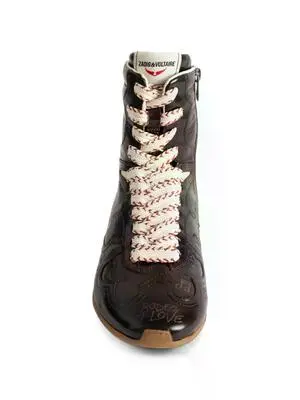 Zadig&Voltaire Zv Dance Laser-etched Sneakers - Brown