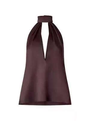 IL VOLO Halterneck Pleated Top
