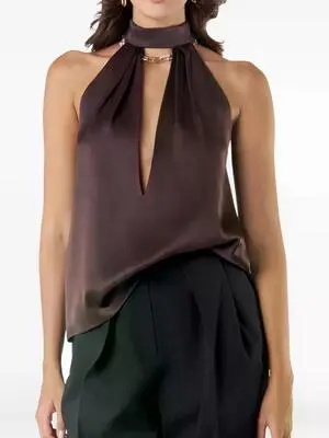 IL VOLO Halterneck Pleated Top