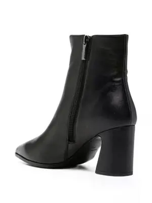 BRUNO PREMI Pointed-toe Leather Ankle Boots - Black