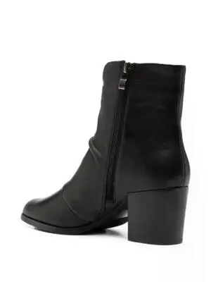 BRUNO PREMI Ruched-leather Ankle Boots