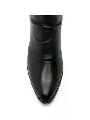BRUNO PREMI Ruched-leather Ankle Boots