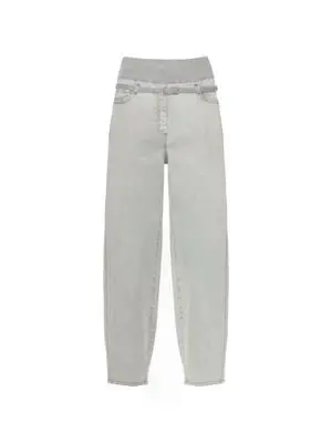 PANICALE Ribbed-waistband Belted Jeans