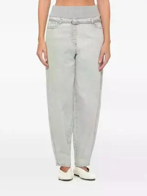PANICALE Ribbed-waistband Belted Jeans