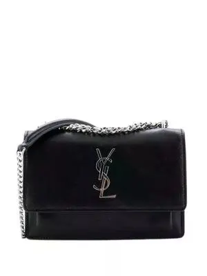 Saint Laurent Sunset Chain Wallet Leather Crossbody Bag