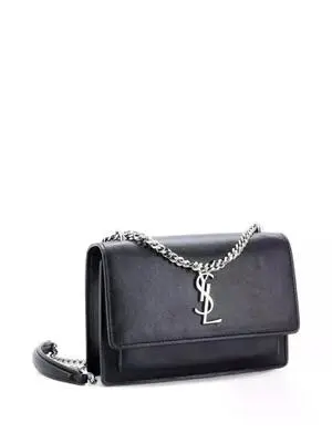 Saint Laurent Sunset Chain Wallet Leather Crossbody Bag