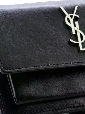 Saint Laurent Sunset Chain Wallet Leather Crossbody Bag