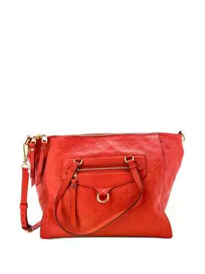 LOUIS VUITTON Lumineuse Handbag Monogram Empreinte Leather Pm Tote Bag - Orange