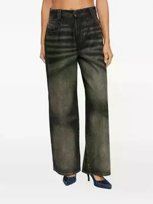 DIESEL® High-waist 1982 D-hakou Relaxed Jeans - Black