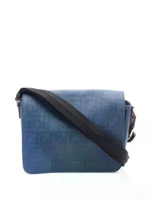 Fendi 2010-2026 Zucca Crossbody Bag - Blue