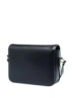 Celine 2019 Teen Shiny Calfskin Triomphe Crossbody Bag - Black