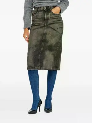 DIESEL® Pencil Skirt In Dirty-effect Denim - Grey