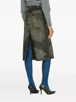 DIESEL® Pencil Skirt In Dirty-effect Denim