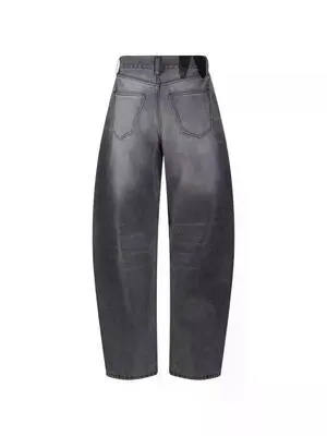 DARKPARK Washed-effect Curved-leg Jeans - Grey