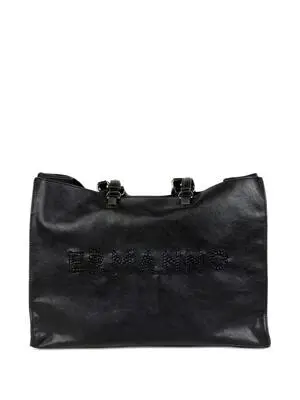 Ermanno Scervino Embroidered Logo Tote Bag - Black