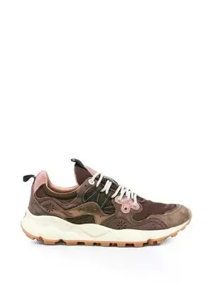 FLOWER MOUNTAIN Perforated Panelled Sneakers - Brown