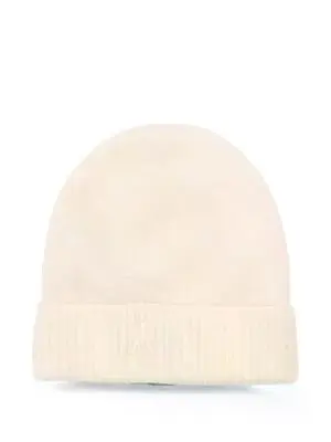 Patrizia Pepe Ribbed-knit Beanie Hat - Neutrals