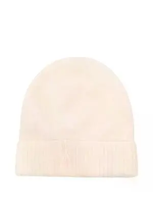 Patrizia Pepe Ribbed-knit Beanie Hat - Neutrals