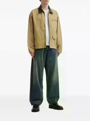 Izzue Logo-embroidered Contrast-collar Jacket