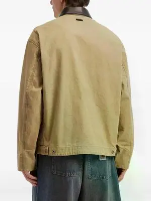 Izzue Logo-embroidered Contrast-collar Jacket