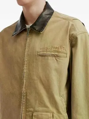 Izzue Logo-embroidered Contrast-collar Jacket