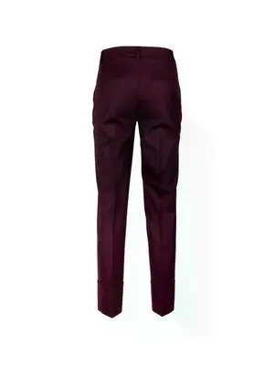 VIA MASINI 80 Pressed-crease Turn-up Trousers