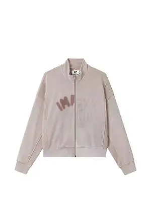 Izzue Logo-appliqué Zip-up Sweatshirt - Pink