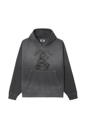 Izzue Graphic-print Cotton Hoodie - Grey
