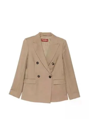 Max Mara Double-breasted Peak-lapels Jacket - Neutrals