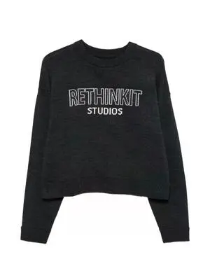 RETHINKIT STUDIOS Logo-intarsia Sweater - Blue